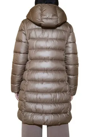Mango Water Repellent Hooded Quilted Coat