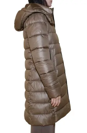 Mango Water Repellent Hooded Quilted Coat