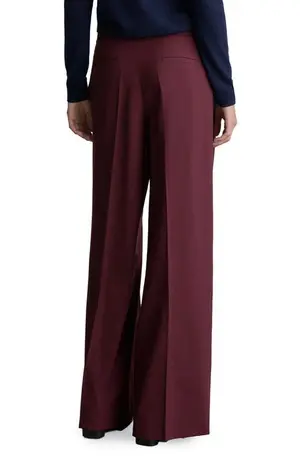 Mango Pleated Wide Leg Trousers
