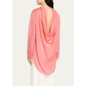 Giorgio Armani Iridescent Chiffon Backless Tunic