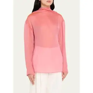 Giorgio Armani Iridescent Chiffon Backless Tunic
