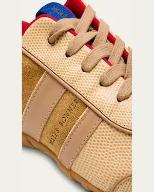 WALES BONNER Mixed Leather Low-top Sneakers