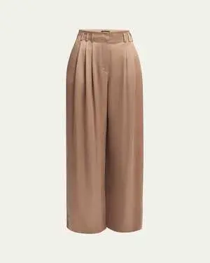 Giorgio Armani Pleated Wide-leg Trousers