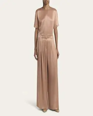 Giorgio Armani Pleated Wide-leg Trousers