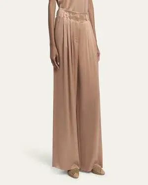 Giorgio Armani Pleated Wide-leg Trousers