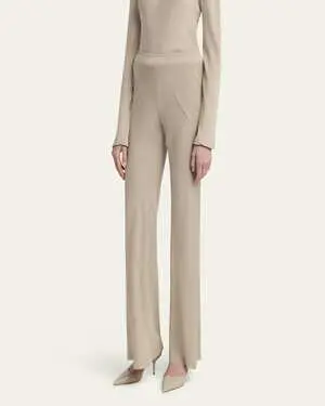 Giorgio Armani Triple Silk Georgette Trousers