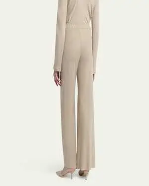 Giorgio Armani Triple Silk Georgette Trousers