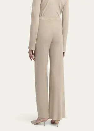 Giorgio Armani Triple Silk Georgette Trousers