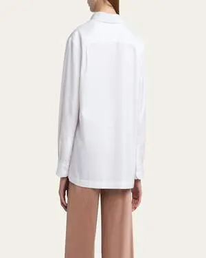 Giorgio Armani Cotton Twill Tunic Blouse