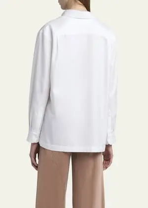 Giorgio Armani Cotton Twill Tunic Blouse