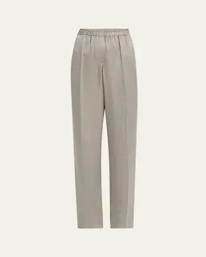 Giorgio Armani Micro Jacquard Pull-on Trousers