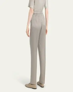 Giorgio Armani Micro Jacquard Pull-on Trousers