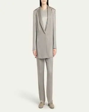 Giorgio Armani Micro Jacquard Pull-on Trousers