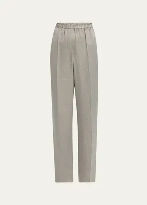 Giorgio Armani Micro Jacquard Pull-on Trousers