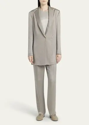 Giorgio Armani Micro Jacquard Pull-on Trousers