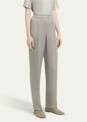 Giorgio Armani Micro Jacquard Pull-on Trousers