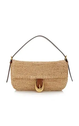 Staud Harlow Raffia Shoulder Bag