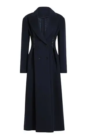 Etro Whipstitched Wool-cashmere Coat - Navy