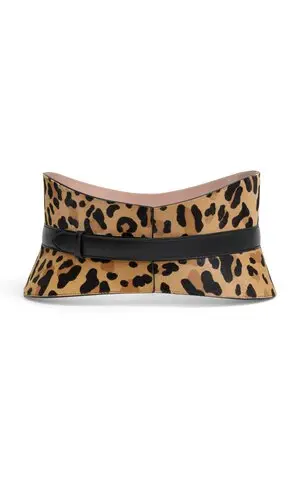 Alaïa Neo Leopard Ponyhair Waist Belt - Animal