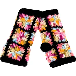 NIRVANNA DESIGNS Nirvanna Designs Crochet Handwarmers Black Multi