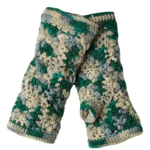 NIRVANNA DESIGNS Crochet Handwarmers - Emerald Multi