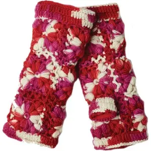 NIRVANNA DESIGNS Crochet Handwarmers - Lipstick Orchid