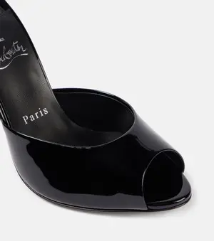 CHRISTIAN LOUBOUTIN Me Dolly 100 Patent Leather Mules - Black