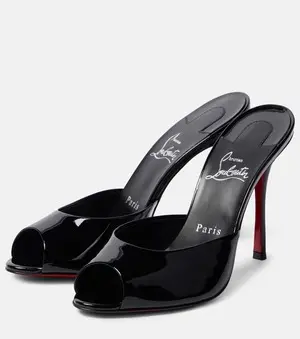CHRISTIAN LOUBOUTIN Me Dolly 100 Patent Leather Mules - Black