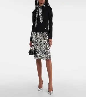 Dolce & Gabbana Leopard-print Silk Blend Blouse