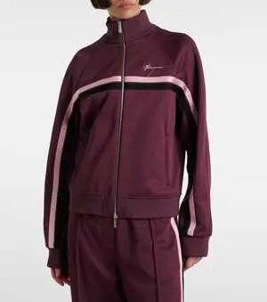 FERRAGAMO Logo Striped Jersey Track Jacket