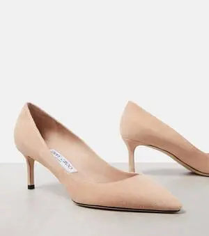 JIMMY CHOO Romy 60 Suede Pumps - Beige