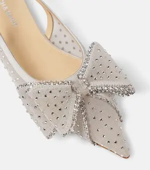 Mach & Mach Cadeau Embellished Ballet Flats - Grey