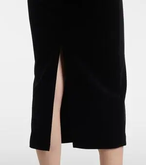 Alex Perry Velvet Corset Dress - Black