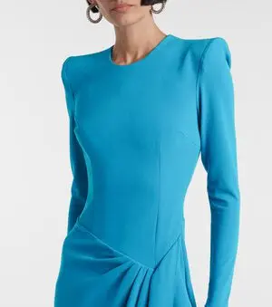 Alex Perry Draped Asymmetric Gown - Blue