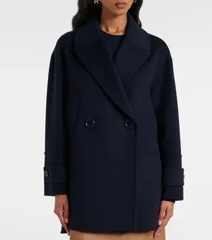 Max Mara Double-breasted Virgin Wool Jacket