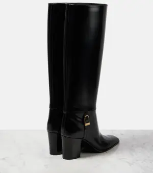 Saint Laurent Julia Leather Knee-high Boots - Black