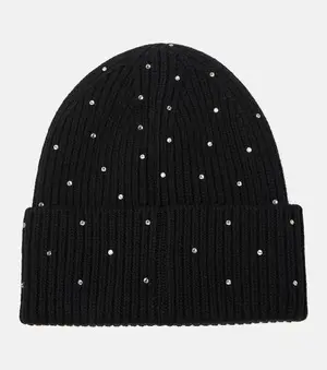 Versace Embellished Wool Beanie