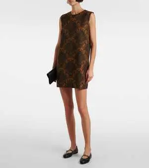 Max Mara Romania Jacquard Wool-blend Minidress