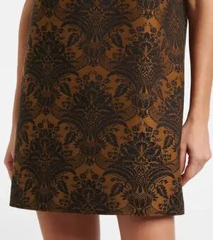 Max Mara Romania Jacquard Wool-blend Minidress