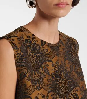 Max Mara Romania Jacquard Wool-blend Minidress