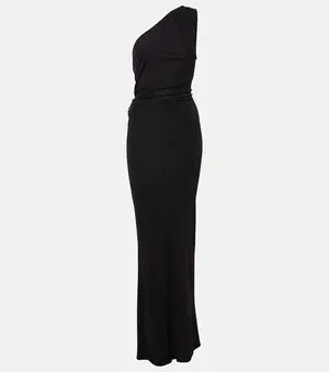 Staud Zenith Gathered Jersey Maxi Dress - Black