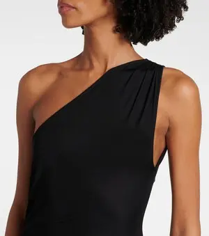 Staud Zenith Gathered Jersey Maxi Dress