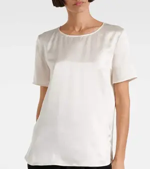 Max Mara Dida Silk Satin T-shirt