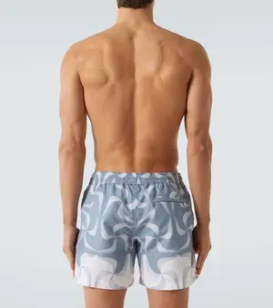 Commas Mantra Printed Swim Trunks - Blue
