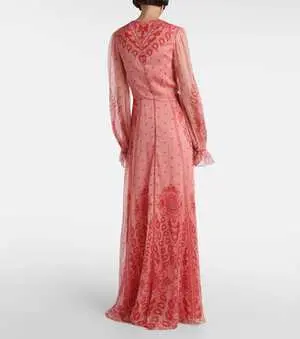 Etro Printed Silk Gown - Pink
