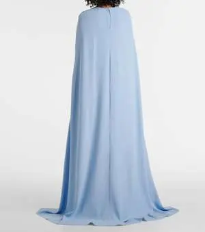 MARKARIAN Natasha Satin Cape Gown