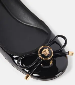 Versace Opera Patent Leather Ballet Flats