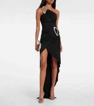 David Koma Embroidered Asymmetric Gown