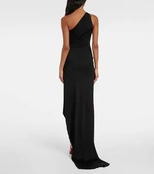 David Koma Embroidered Asymmetric Gown