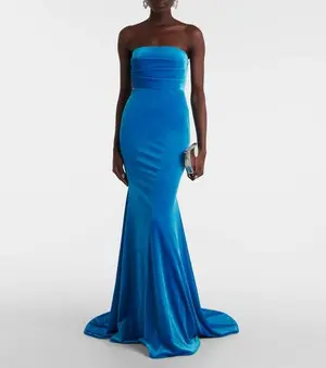 Alex Perry Draped Velvet Gown